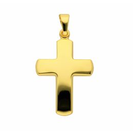 Adelia&acute;s Kreuzkette ADELIA&acute;S "Halskette - Kreuzkette mit Kreuz Anh&auml;nger aus 585 Gold", gold, Halsketten, Damen, Gelbgold 585 Gold, Gelbgold 585, Gold, Kreuzkette, Schmuckset mit bis 45 cm stufenlos verstellbarer 925 Silber Halskette