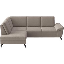Sit & More Ecksofa SIT & MORE "Chelsea", taupe, B:249cm H:89cm T:190cm, 100% Polyester, Sofas, Ecksofa, optional mit Bettfunktion und Bettkasten