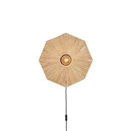 GOOD & MOJO Wandleuchte "Panama", beige (natur), 1, &Oslash; 45cm, Leuchten, Wandleuchte