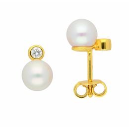 Adelia&acute;s Paar Ohrstecker ADELIA&acute;S, gold, Ohrringe, Damen, Damen, 0,1 VVS = sehr sehr kleine Einschl&uuml;sse, Gold