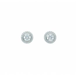 Adelia&acute;s Paar Ohrh&auml;nger ADELIA&acute;S "Ohrstecker Ohrringe 585 Wei&szlig;gold ( 14K ) mit Zirkonia", silber, Ohrringe, Damen, Damen, Gold, Goldohrringe