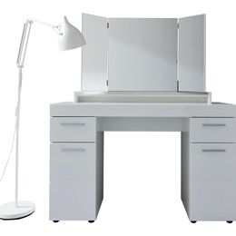 Schminktisch Home Affaire "Avena", wei&szlig;, wei&szlig;, wei&szlig;, B:120cm H:76cm T:41cm, Tische, Schminktisch, inkl. Spiegel