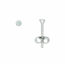 Adelia&acute;s Paar Ohrh&auml;nger ADELIA&acute;S "Ohrstecker Ohrringe 585 Wei&szlig;gold ( 14K ) mit Zirkonia", silber, Ohrringe, Damen, Damen, Gold, Goldohrringe