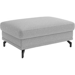 Sit & More Polsterhocker SIT & MORE "Chelsea", silber, B:103cm H:45cm T:69cm, 100% Polyester, Hocker, Polsterhocker, mit praktischen Stauraum