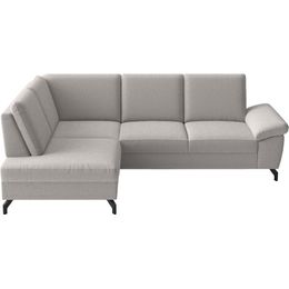 Sit & More Ecksofa SIT & MORE "Chelsea", hellgrau, B:249cm H:89cm T:190cm, 95% Polyester, 5% Polyamid, Sofas, Ecksofa, optional mit Bettfunktion und Bettkasten