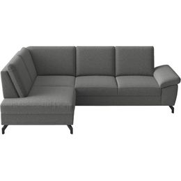 Sit & More Ecksofa SIT & MORE "Chelsea", anthrazit, B:249cm H:89cm T:190cm, 100% Polyester, Sofas, Ecksofa, optional mit Bettfunktion und Bettkasten