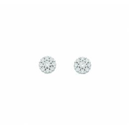 Adelia&acute;s Paar Ohrh&auml;nger ADELIA&acute;S "Ohrstecker Ohrringe 333 Wei&szlig;gold ( 8K ) mit Zirkonia", silber, Ohrringe, Damen, Damen, Gold, Goldohrringe