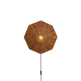 GOOD & MOJO Wandleuchte "Panama", braun, 1, &Oslash; 45cm, Leuchten, Wandleuchte