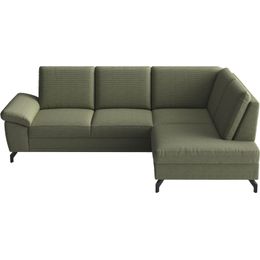 Sit & More Ecksofa SIT & MORE "Chelsea", olive, B:249cm H:89cm T:190cm, 100% Polyester, Sofas, Ecksofa, optional mit Bettfunktion und Bettkasten