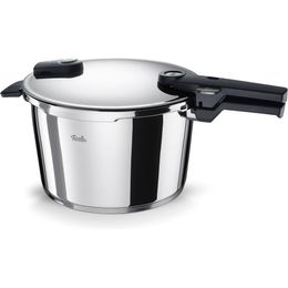 Schnellkochtopf Fissler "VitaquickElemental Dampfkochtopf Premium Drucktopf", silber, B:37cm H:24cm L:46cm &Oslash;:26cm, T&ouml;pfe, Schnellkochtopf, Schnellkochtopf mit 2 Garstufen und Superthermic Boden