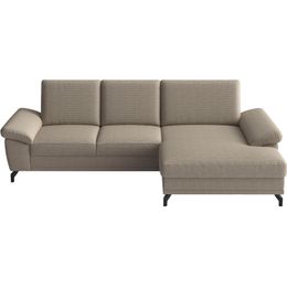 Sit & More Ecksofa SIT & MORE "Chelsea", taupe, B:264cm H:89cm T:174cm, 100% Polyester, Sofas, Ecksofa, optional mit Bettfunktion und Bettkasten