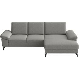 Sit & More Ecksofa SIT & MORE "Chelsea", stone, B:264cm H:89cm T:174cm, 100% Polyester, Sofas, Ecksofa, optional mit Bettfunktion und Bettkasten