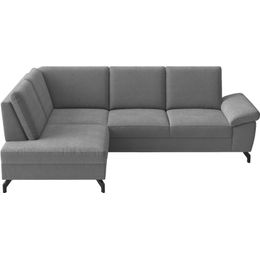 Sit & More Ecksofa SIT & MORE "Chelsea", anthrazit, B:249cm H:89cm T:190cm, 100% Polyester, Sofas, Ecksofa, optional mit Bettfunktion und Bettkasten