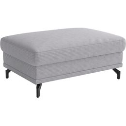 Sit & More Polsterhocker SIT & MORE "Chelsea", silber, B:103cm H:45cm T:69cm, 100% Polyester, Hocker, Polsterhocker, mit praktischen Stauraum