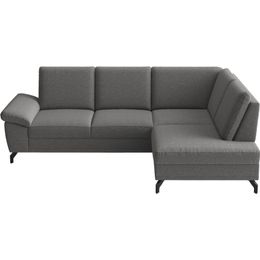 Sit & More Ecksofa SIT & MORE "Chelsea", anthrazit, B:249cm H:89cm T:190cm, 100% Polyester, Sofas, Ecksofa, optional mit Bettfunktion und Bettkasten