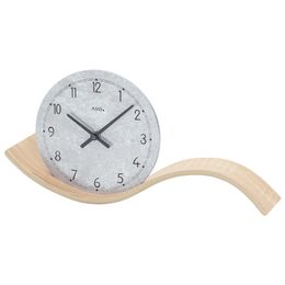 Tischuhr AMS, eichefarben, Tischuhren, Quarzuhr, Wohnzimmer, Esszimmer, Made in Germany