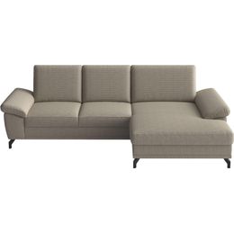 Sit & More Ecksofa SIT & MORE "Chelsea", taupe, B:264cm H:89cm T:174cm, 100% Polyester, Sofas, Ecksofa, optional mit Bettfunktion und Bettkasten