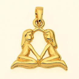 Adelia&acute;s Kette mit Anh&auml;nger ADELIA&acute;S "Damen & Herren 585 Gold Sternzeichen Anh&auml;nger Zwilling", gold, Halsketten, Damen, Gold, Schmuckset - Set mit Halskette