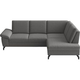 Sit & More Ecksofa SIT & MORE "Chelsea", anthrazit, B:249cm H:89cm T:190cm, 100% Polyester, Sofas, Ecksofa, optional mit Bettfunktion und Bettkasten