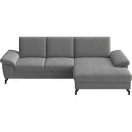 Sit & More Ecksofa SIT & MORE "Chelsea", anthrazit, B:264cm H:89cm T:174cm, 100% Polyester, Sofas, Ecksofa, optional mit Bettfunktion und Bettkasten