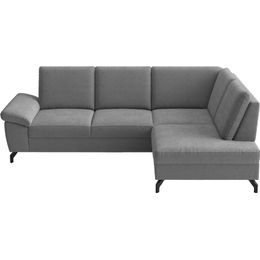 Sit & More Ecksofa SIT & MORE "Chelsea", anthrazit, B:249cm H:89cm T:190cm, 100% Polyester, Sofas, Ecksofa, optional mit Bettfunktion und Bettkasten