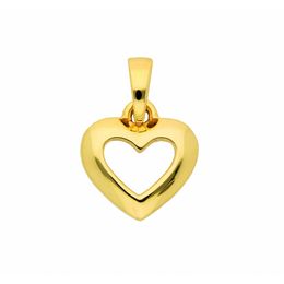 Adelia&acute;s Herzkette ADELIA&acute;S "Halskette - Herzkette mit Anh&auml;nger Herz aus 333 Gold", gold, Halsketten, Damen, Gelbgold 333 Gold, Gelbgold 333, Gold, Herzkette, Schmuckset mit bis 45 cm stufenlos verstellbarer 925 Silber Halskette