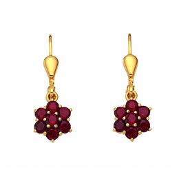 Adelia&acute;s Paar Ohrh&auml;nger ADELIA&acute;S "Damen Goldschmuck", rot, Ohrringe, Damen, Damen, Gold, 333 Gold mit Granat Goldschmuck f&uuml;r Damen