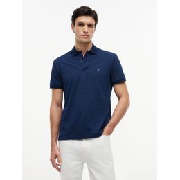 Tommy Hilfiger Herren Poloshirt "MICROPRINT PIQUE"carbon navy, Gr. XL, Piqu&eacute;, Obermaterial: 100% Baumwolle, Shirts, mit geometrischem Muster, regular