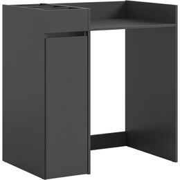Badm&ouml;bel-Set Welltime "FALAS, 2-teilig, Hauswirtschaftsraum Set, Breite 95 cm", anthrazit nb, B:95cm H:101cm T:60cm, Holzwerkstoff, Kastenm&ouml;bel-Sets, Badm&ouml;bel-Set, Kombination, Waschmaschinenumbau, Waschmaschinenschrank, W&auml;schekammer