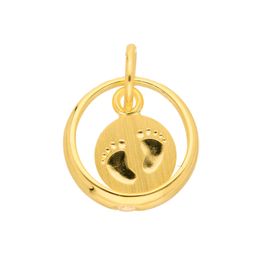 Adelia&acute;s Kettenanh&auml;nger ADELIA&acute;S "333 Gold Anh&auml;nger Babyf&uuml;sse &Oslash; 10,3 mm", gold, Schmuckanh&auml;nger, Damen, Gold, Kettenanh&auml;nger, mit Zirkonia Goldschmuck f&uuml;r Damen