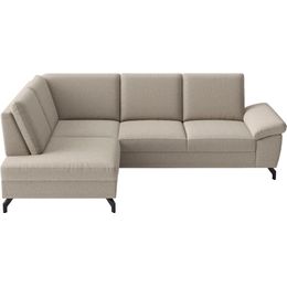 Sit & More Ecksofa SIT & MORE "Chelsea", taupe, B:249cm H:89cm T:190cm, 95% Polyester, 5% Polyamid, Sofas, Ecksofa, optional mit Bettfunktion und Bettkasten