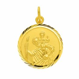 Adelia&acute;s Kettenanh&auml;nger ADELIA&acute;S "Medaille Christophorus 333 Gold ( 8K )", gold, Schmuckanh&auml;nger, Damen, Gold, Kettenanh&auml;nger, Goldanh&auml;nger Christophorus