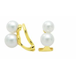 Adelia&acute;s Paar Ohrclips ADELIA&acute;S "Ohrclips Ohrringe 585 Gold ( 14K ) mit Perle", gold, Ohrringe, Damen, Damen, Gold, Goldohrringe