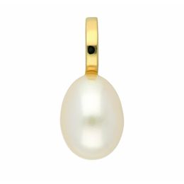 Adelia&acute;s Kette mit Anh&auml;nger ADELIA&acute;S "Damen 585 Gold Anh&auml;nger mit S&uuml;&szlig;wasser Zuchtperle", gold, Halsketten, Damen, Gold, Schmuckset - Set mit Halskette