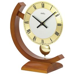 Tischuhr AMS, kirschbaumfarben, Tischuhren, Quarzuhr, Wohnzimmer, Esszimmer, Made in Germany