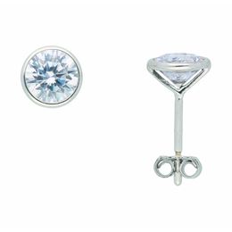 Adelia&acute;s Paar Ohrh&auml;nger ADELIA&acute;S "Ohrstecker Ohrringe 333 Wei&szlig;gold ( 8K ) mit Zirkonia", silber, Ohrringe, Damen, Damen, Gold, Goldohrringe