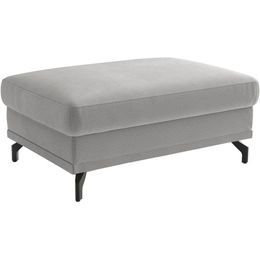 Sit & More Polsterhocker SIT & MORE "Chelsea", silber, B:103cm H:45cm T:69cm, 100% Polyester, Hocker, Polsterhocker, mit praktischen Stauraum
