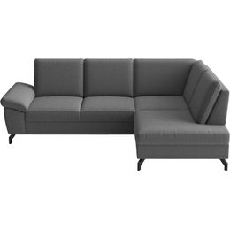 Sit & More Ecksofa SIT & MORE "Chelsea", dunkelgrau, B:249cm H:89cm T:190cm, 95% Polyester, 5% Polyamid, Sofas, Ecksofa, optional mit Bettfunktion und Bettkasten