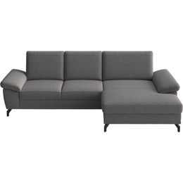 Sit & More Ecksofa SIT & MORE "Chelsea", anthrazit, B:264cm H:89cm T:174cm, 100% Polyester, Sofas, Ecksofa, optional mit Bettfunktion und Bettkasten