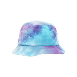 Flex Cap Flexfit "Flexfit Bucket Hat Festival Print Bucket Hat", Herren, Gr. onesize, bunt (lila turquoise), 100% Viskose, Caps