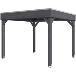 Skan Holz Holzpavillon SKANHOLZ "Toulouse", grau (schiefergrau), B/H/T: 244cm, Pavillons, 294 x 294 cm