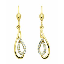 Adelia&acute;s Paar Ohrh&auml;nger ADELIA&acute;S "Ohrh&auml;nger Ohrringe 333 Gold ( 8K ) mit Zirkonia", gold, Ohrringe, Damen, Damen, Gold, Goldohrringe