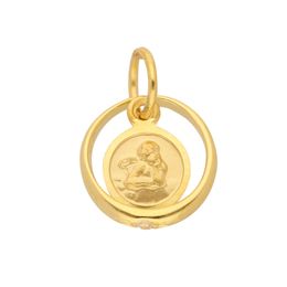 Adelia&acute;s Kettenanh&auml;nger ADELIA&acute;S "585 Gold Anh&auml;nger Taufring &Oslash; 10,1 mm", gold, Schmuckanh&auml;nger, Damen, Gold, Kettenanh&auml;nger, mit Zirkonia Goldschmuck f&uuml;r Damen