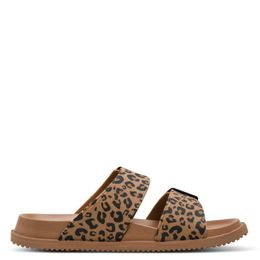 Pantolette Tamaris, Damen, Gr. 37, cognac leo, Lederimitat, Basic, Schuhe Pantolette, Schlupfschuh, Sommerschuh mit verstellbaren Schnallen