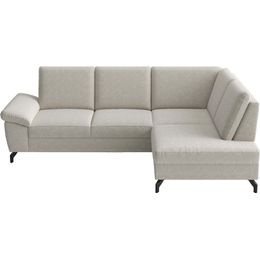 Sit & More Ecksofa SIT & MORE "Chelsea", nature, B:249cm H:89cm T:190cm, 100% Polyester, Sofas, Ecksofa, optional mit Bettfunktion und Bettkasten