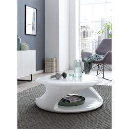 Couchtisch Salesfever "Design-Wohnzimmertisch f&uuml;r stilvolles Wohnen", wei&szlig;, B:80cm H:33cm T:80cm, Tische, Couchtisch, mit modernem Lounge Charakter
