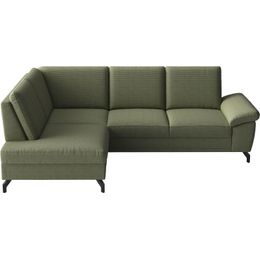 Sit & More Ecksofa SIT & MORE "Chelsea", olive, B:249cm H:89cm T:190cm, 100% Polyester, Sofas, Ecksofa, optional mit Bettfunktion und Bettkasten