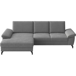 Sit & More Ecksofa SIT & MORE "Chelsea", anthrazit, B:264cm H:89cm T:174cm, 100% Polyester, Sofas, Ecksofa, optional mit Bettfunktion und Bettkasten