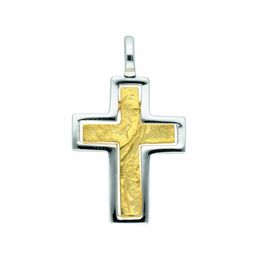 Adelia&acute;s Kreuzkette ADELIA&acute;S "Halskette - Kreuzkette mit Kreuz Anh&auml;nger aus 333 Gold", gold, Halsketten, Damen, Gelbgold 333 Gold, Gelbgold 333, Gold, Kreuzkette, Schmuckset mit bis 45 cm stufenlos verstellbarer 925 Silber Halskette