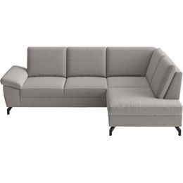 Sit & More Ecksofa SIT & MORE "Chelsea", grau, B:249cm H:89cm T:190cm, 100% Polyester, Sofas, Ecksofa, optional mit Bettfunktion und Bettkasten